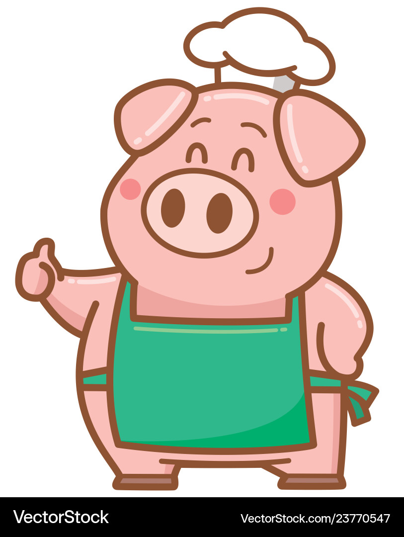 Chef pig Royalty Free Vector Image - VectorStock