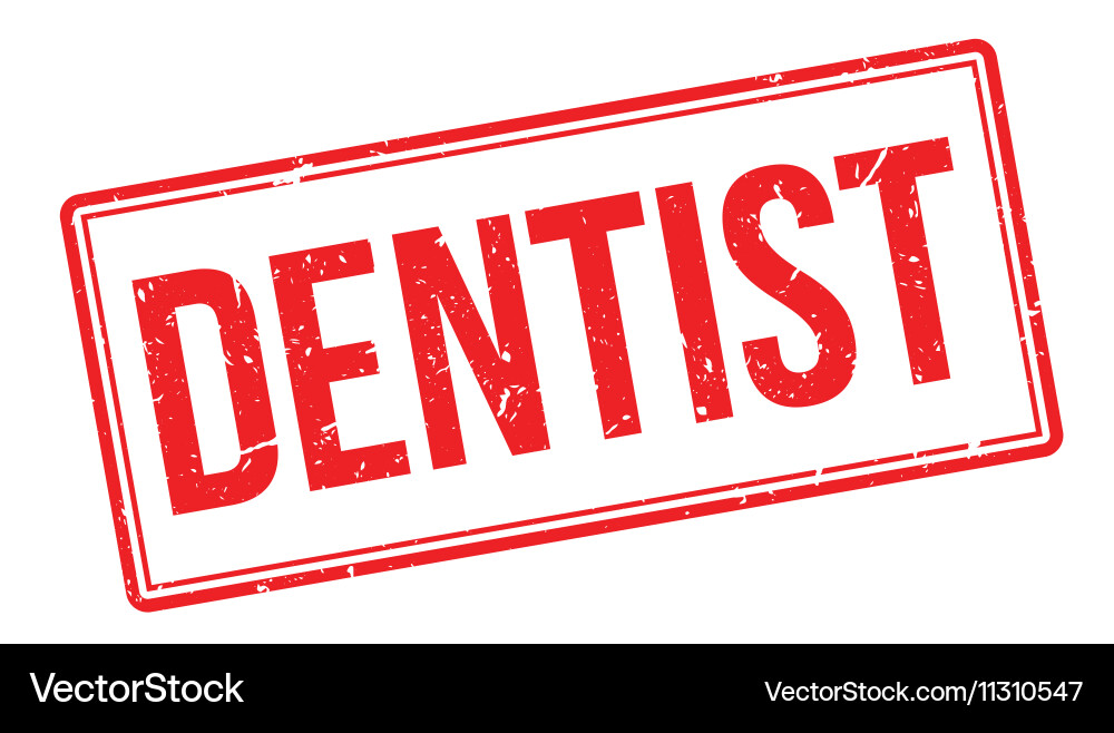 Dentist rubber stamp Royalty Free Vector Image