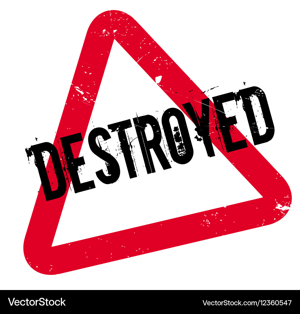 Destroyed rubber stamp Royalty Free Vector Image