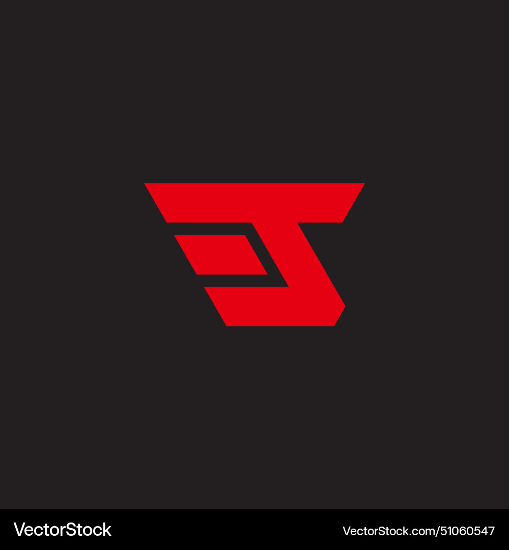 Letter t run fast motion simple geometric logo Vector Image