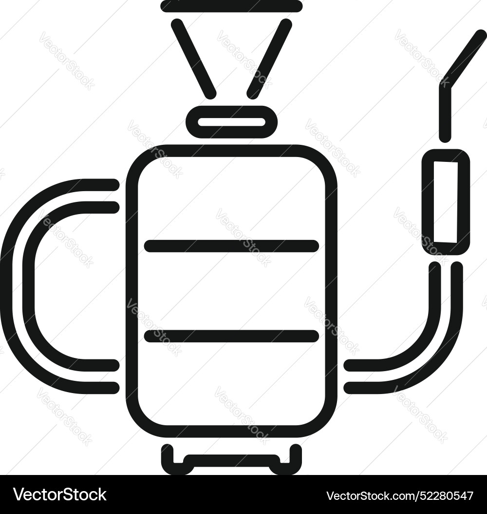 Manual pump sprayer for gardening holding Vector Image
