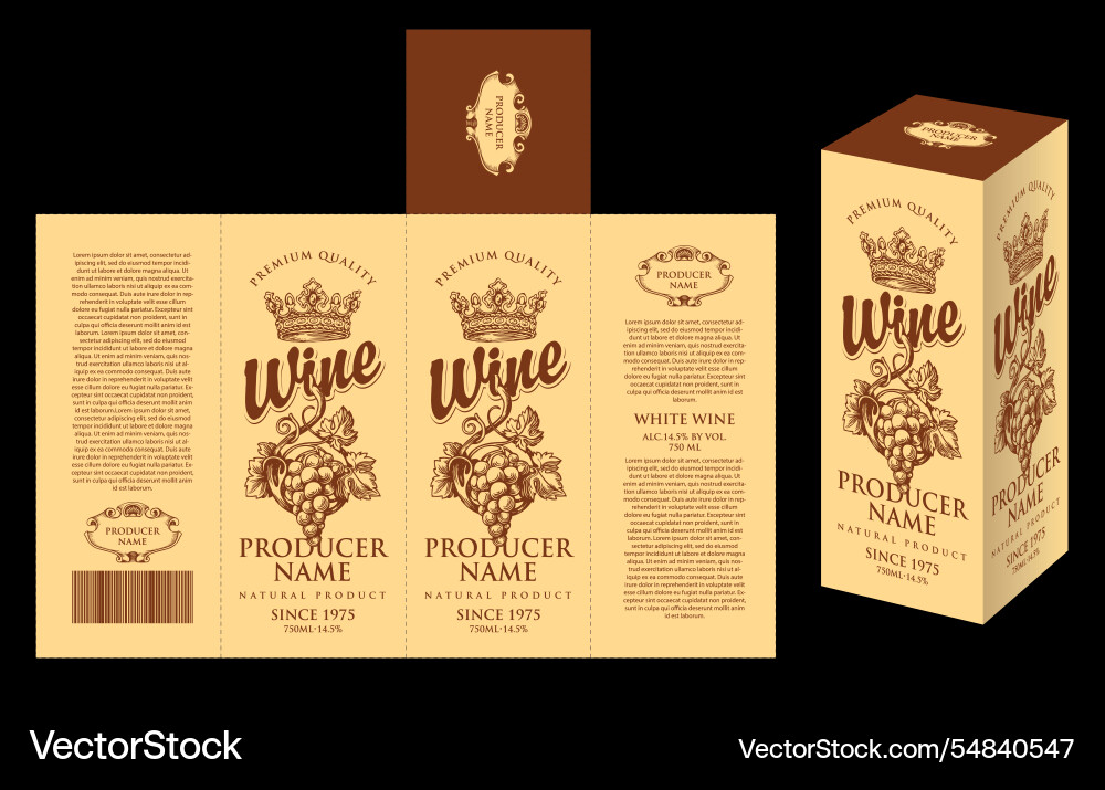 Mockup template of cardboard packaging box Vector Image