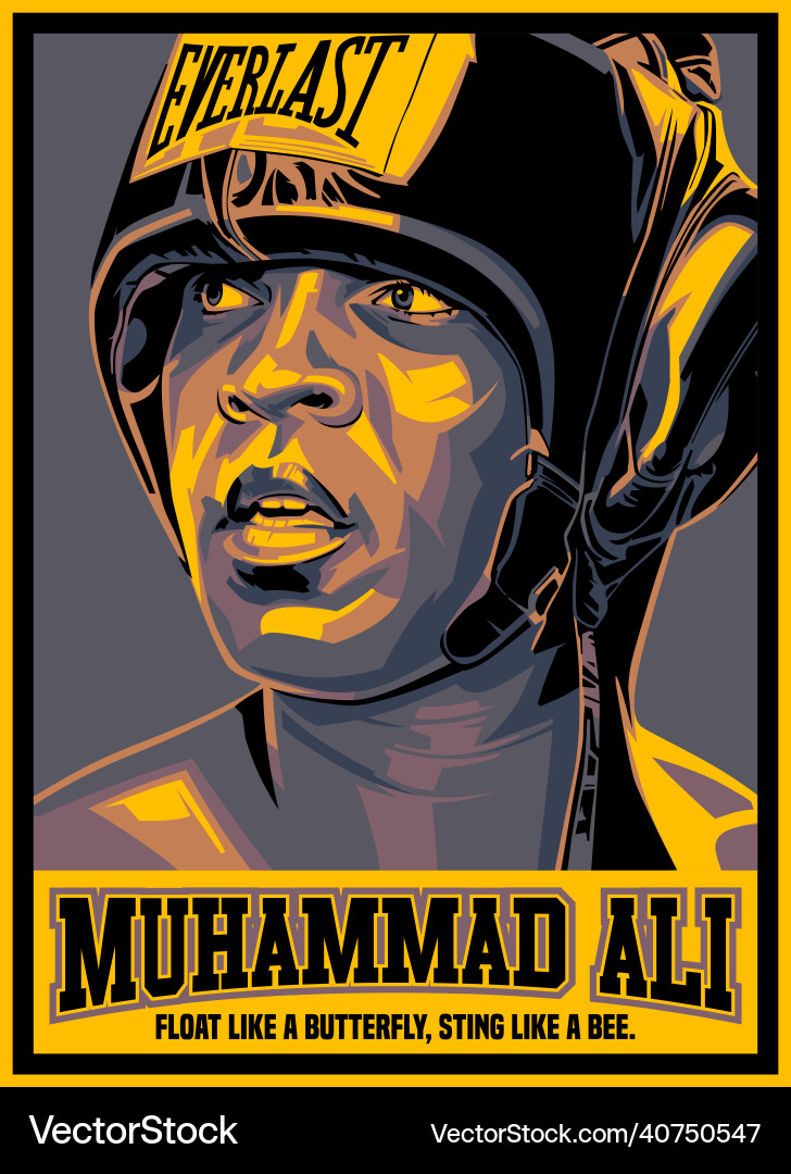 Muhammad Ali Boxing Royalty Free Vector Image - VectorStock