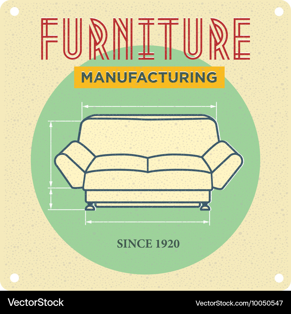 Retro Furniture Advertisement Royalty Free Vector Image