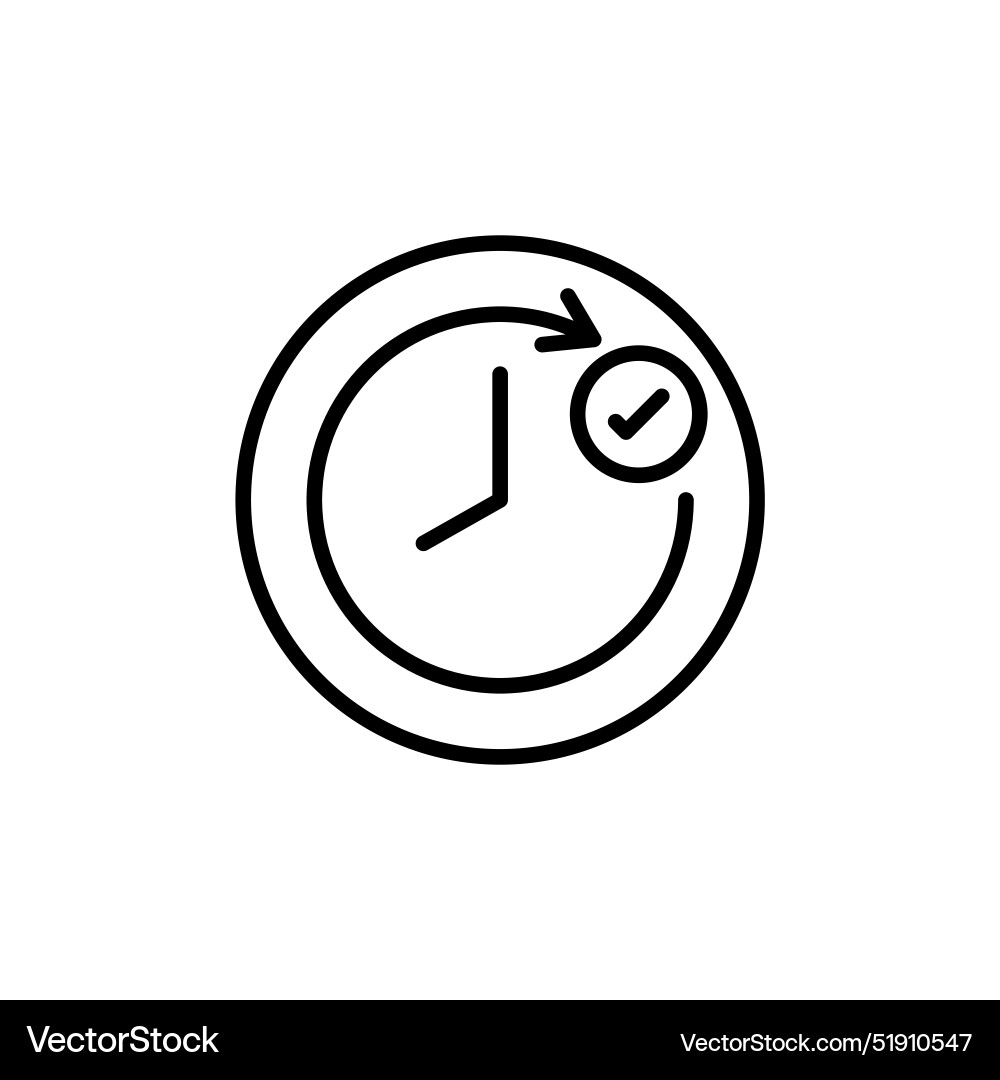 Time check icon for accurate timekeeping Vector Image