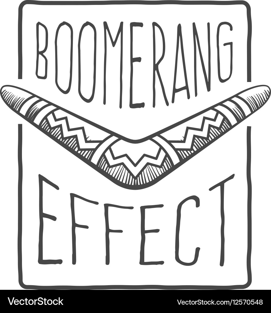Boomerang effect Royalty Free Vector Image - VectorStock