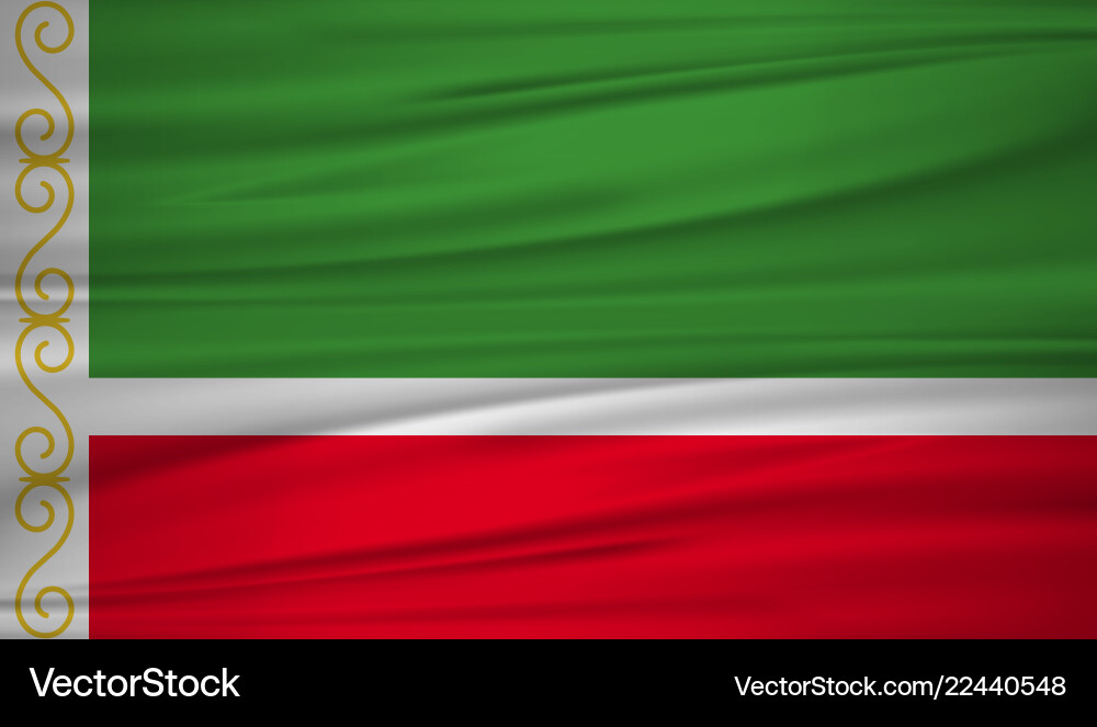 Chechen republic flag Lizenzfreies Vektorbild