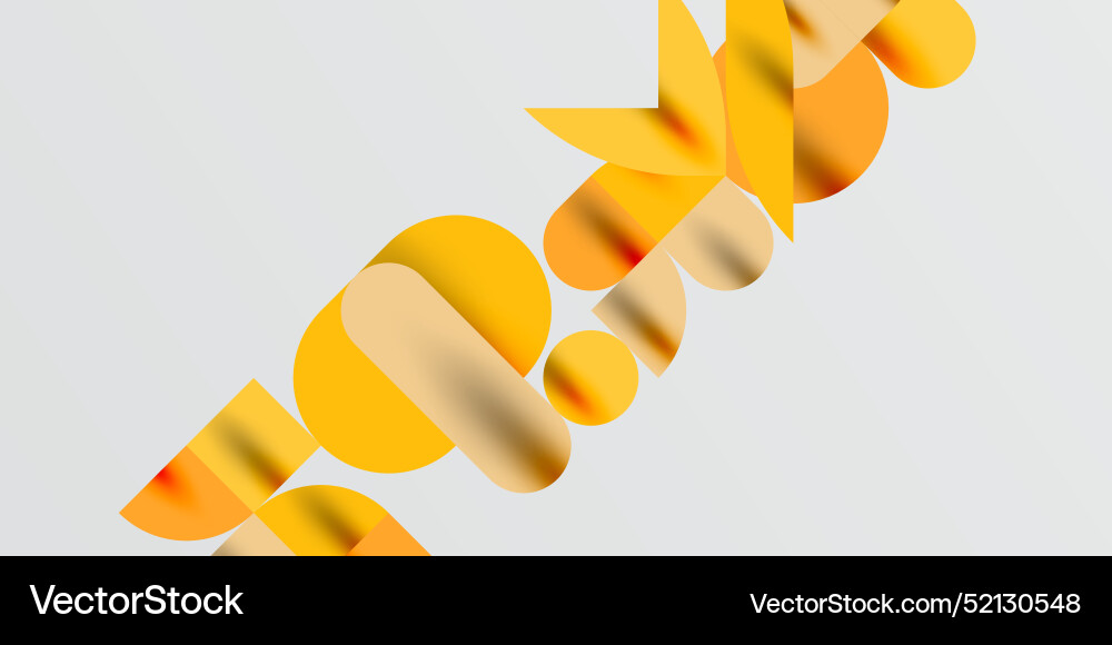 Circles semi squares and round shapes Royalty Free Vector