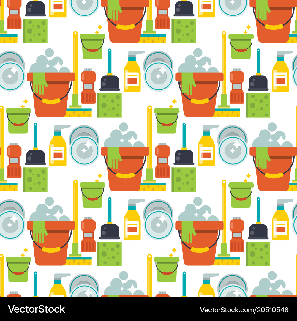 Cleaning service design home household work Vector Image