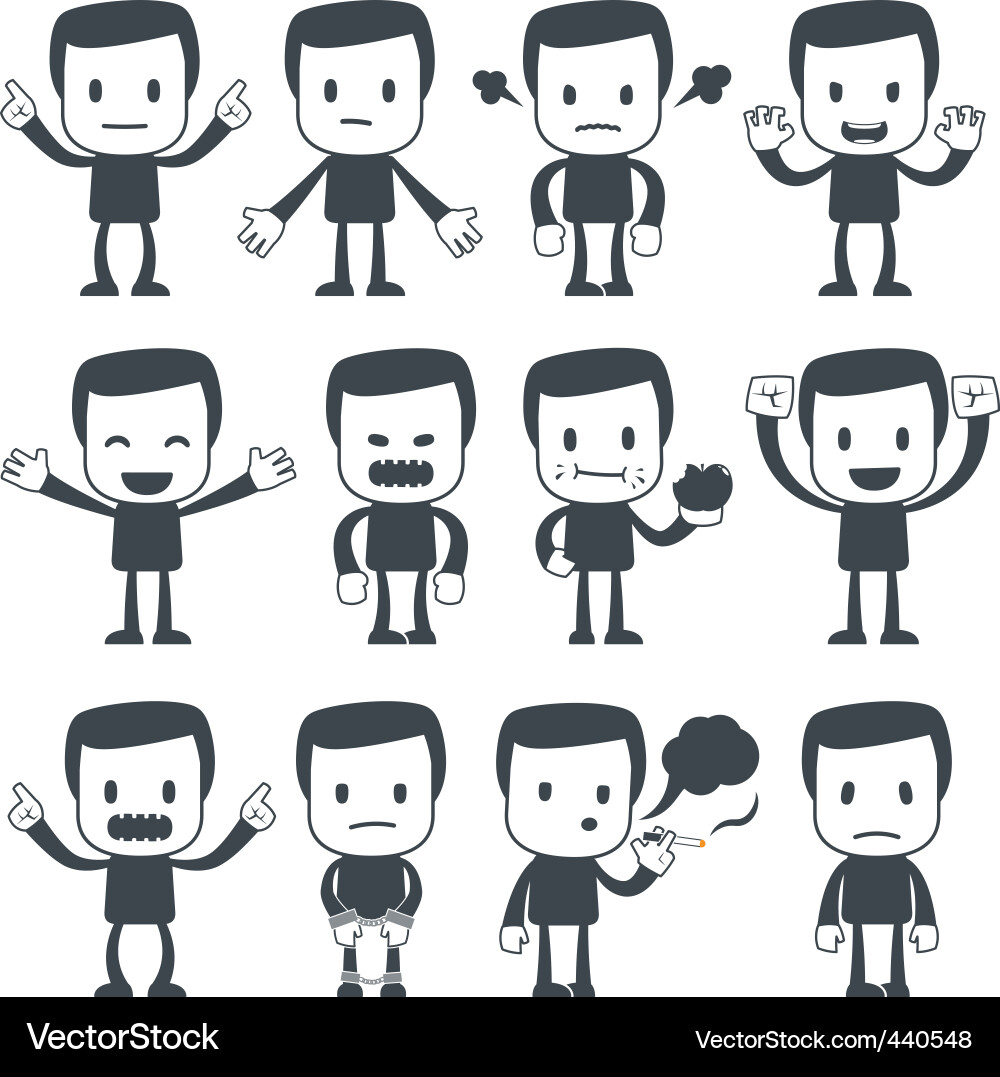 Diverse Emotion Faces Royalty Free Vector Image