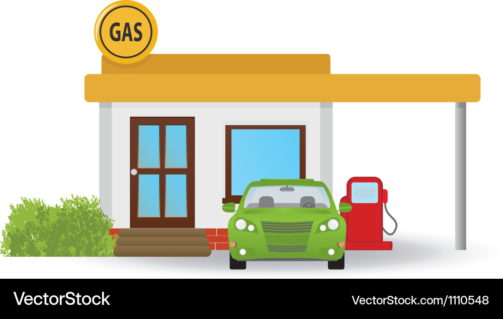 Gas station Royalty Free Vector Image - VectorStock