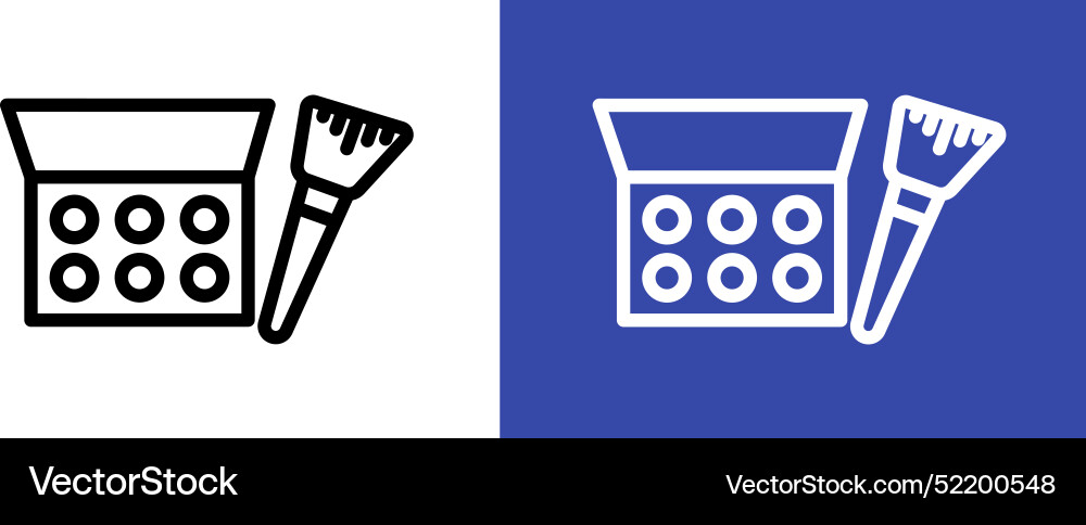 Makeup icon logo sign set outline Royalty Free Vector Image