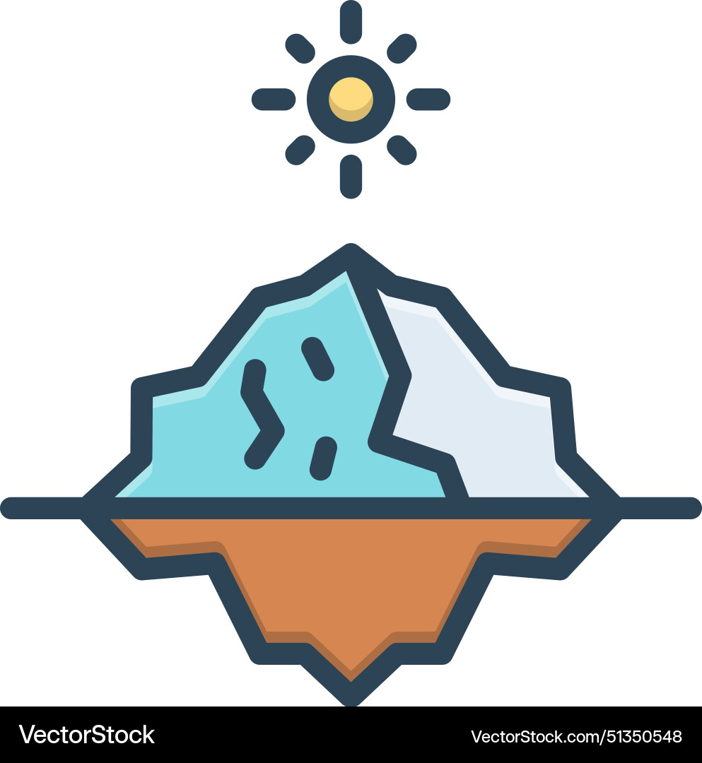Melting ice Royalty Free Vector Image - VectorStock