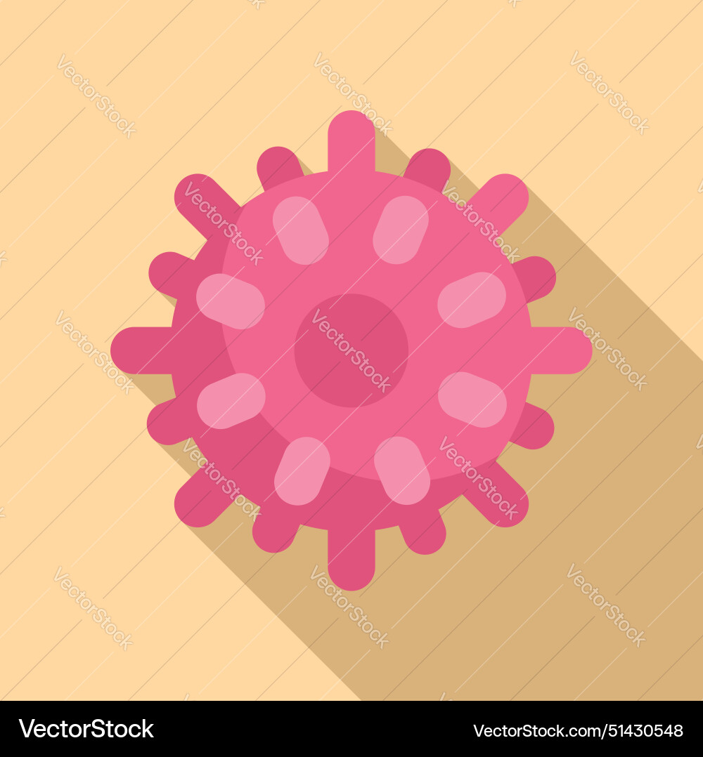 Pink virus on beige background Royalty Free Vector Image