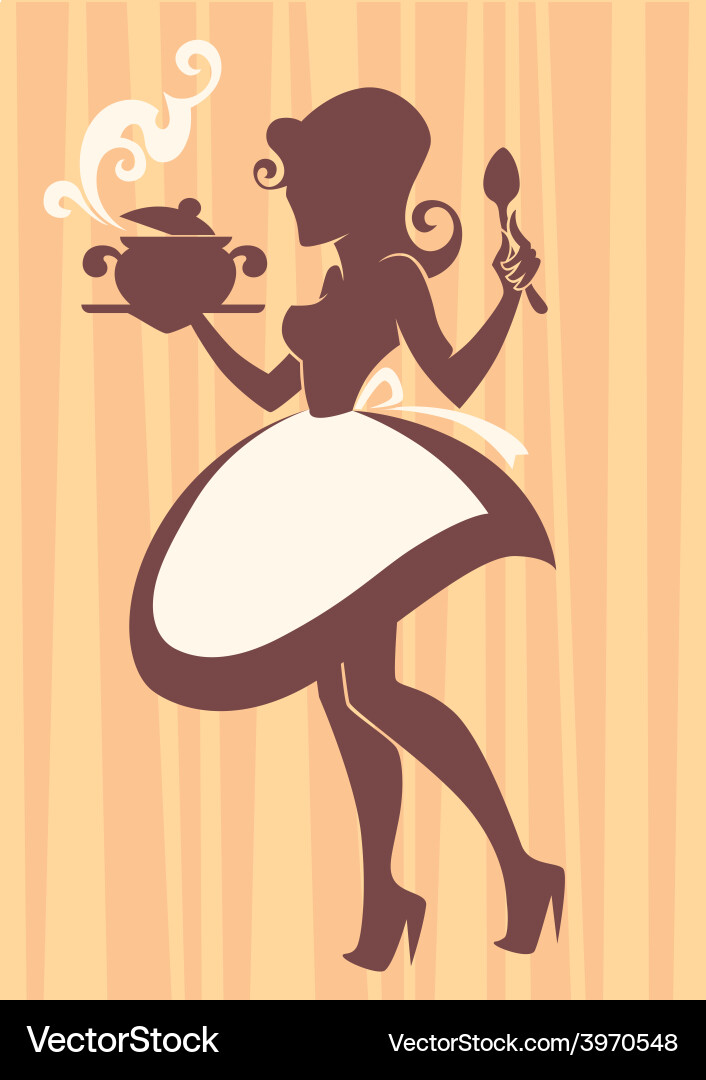 Retro cooking Royalty Free Vector Image - VectorStock