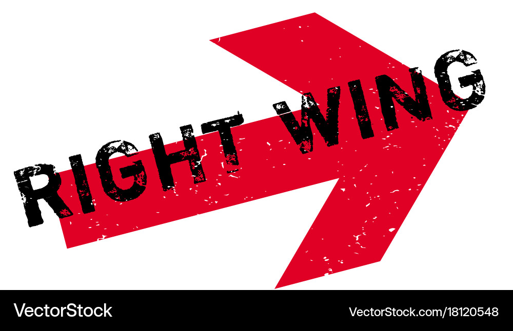 Right wing rubber stamp Royalty Free Vector Image
