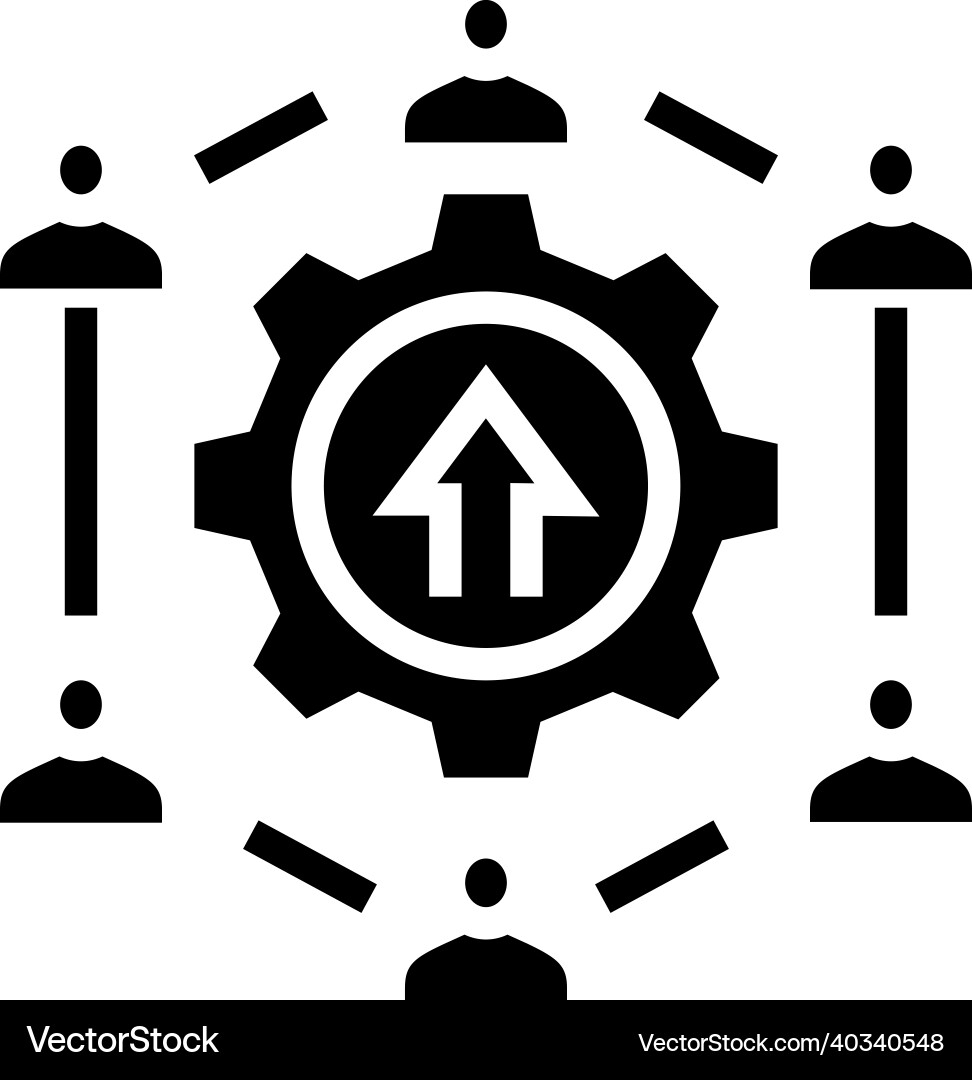 Social development glyph icon Royalty Free Vector Image