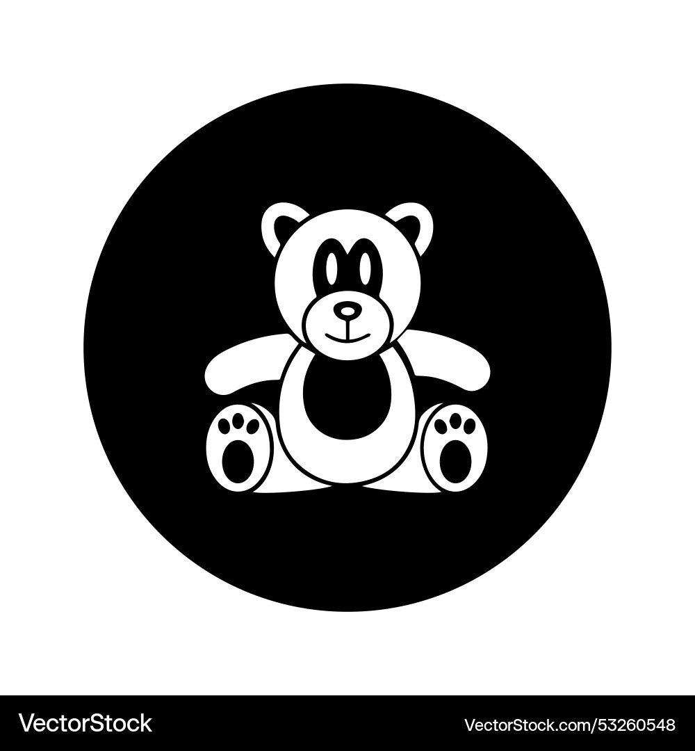 Teddy bear simple icon Royalty Free Vector Image