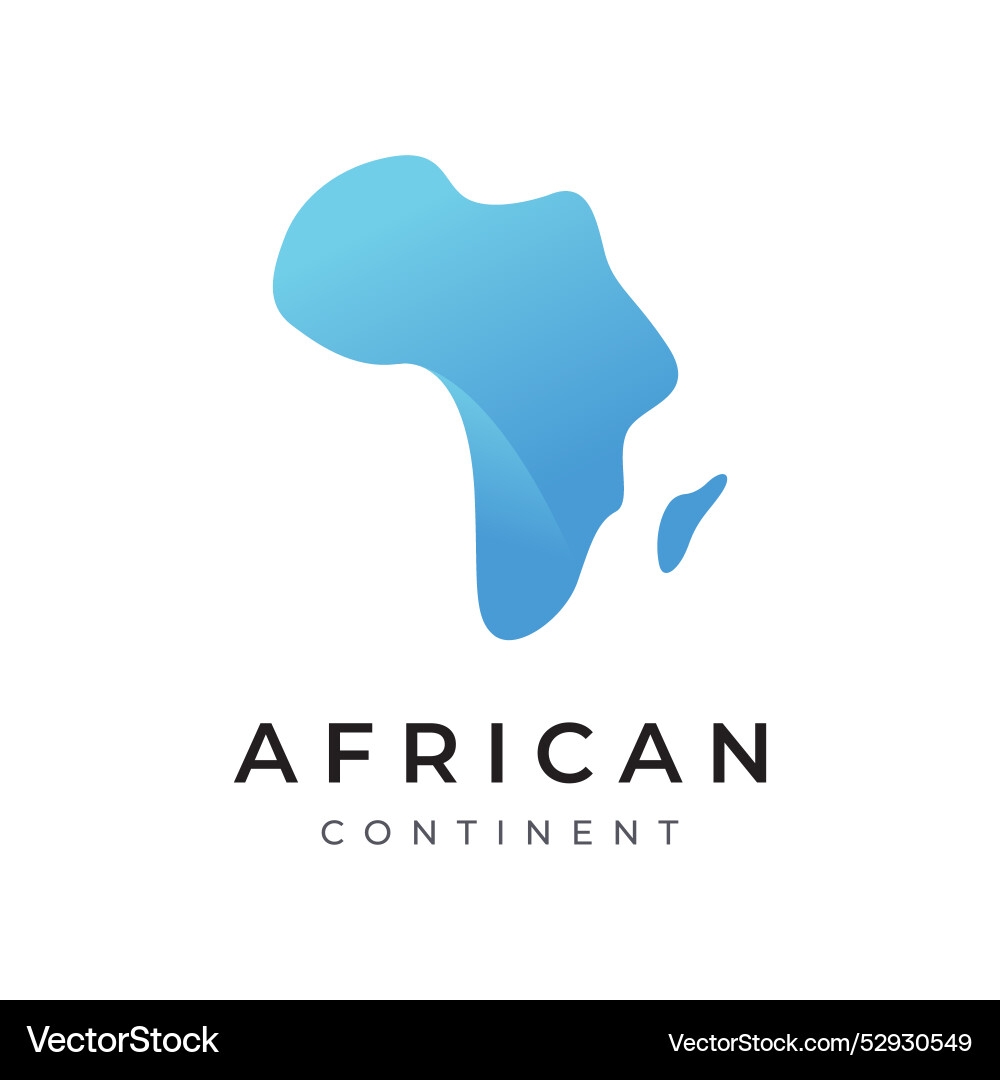 Abstract african continent map logo template Vector Image