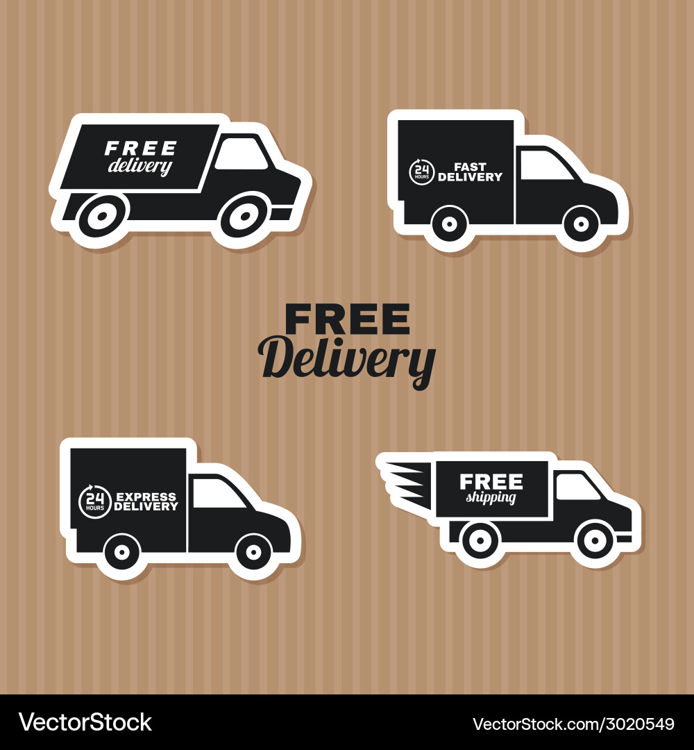 Abstract delivery symbols on a special background Vector Image