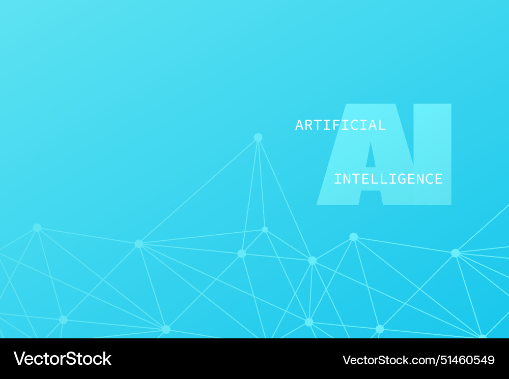 Artificial intelligence triangle background Vector Image