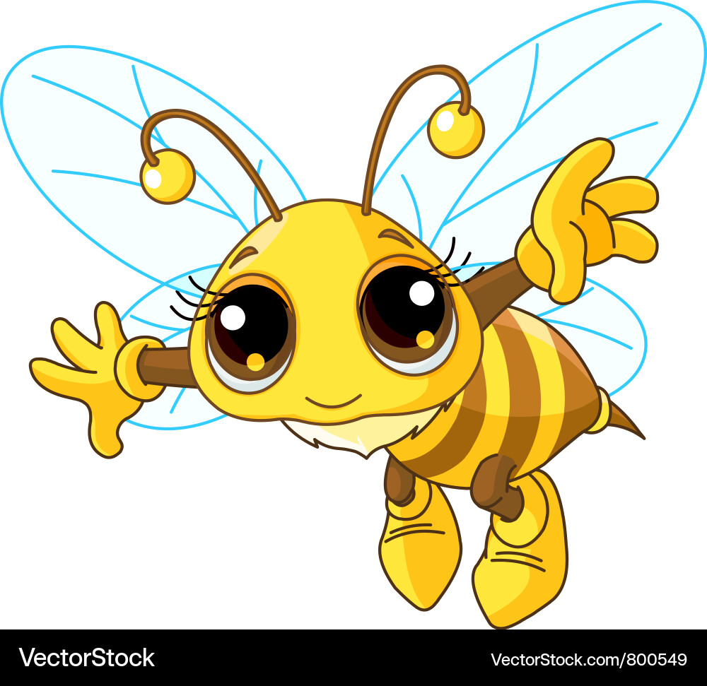 Cartoon bee Royalty Free Vector Image - VectorStock