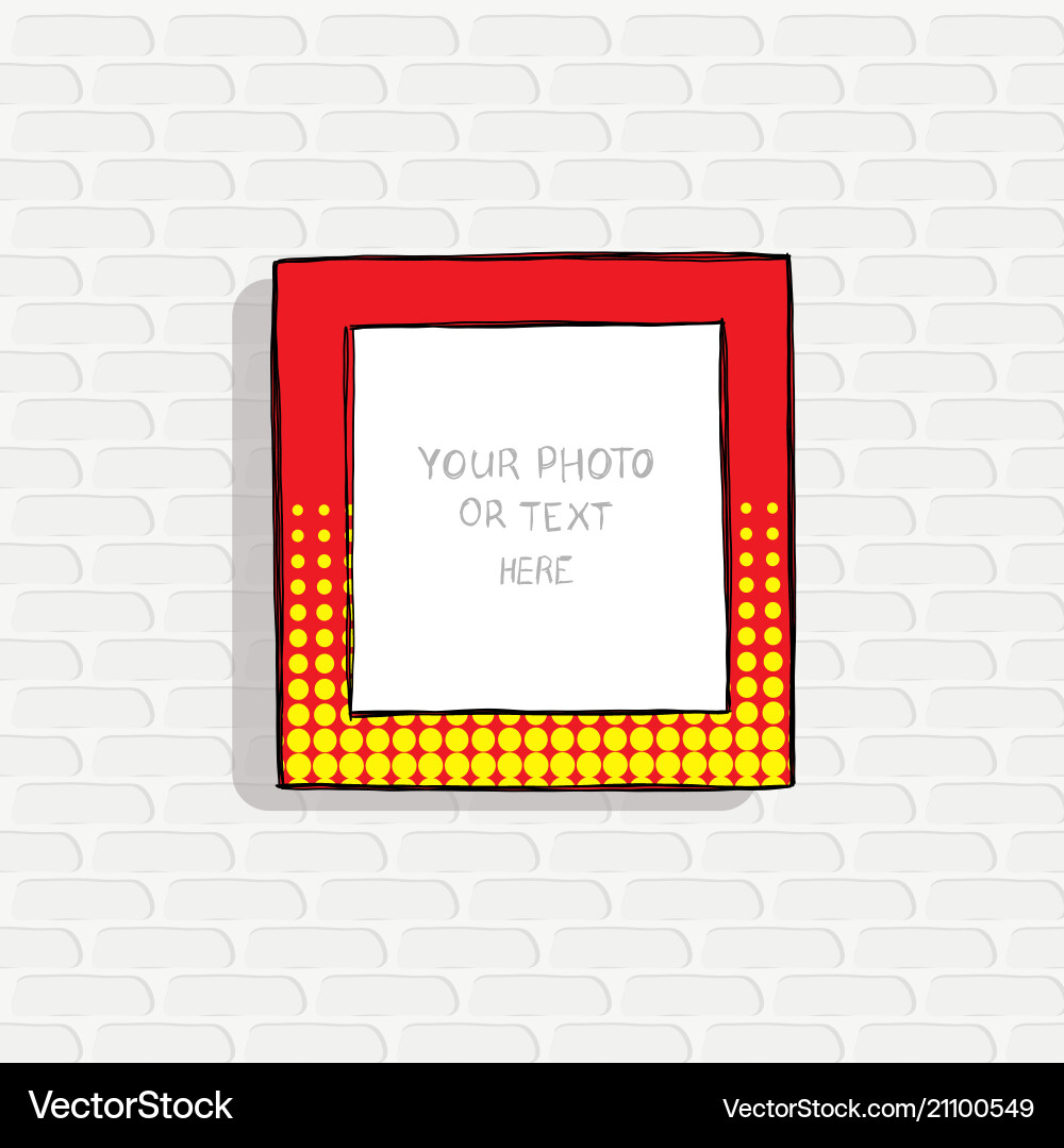 Cartoon template frame Royalty Free Vector Image