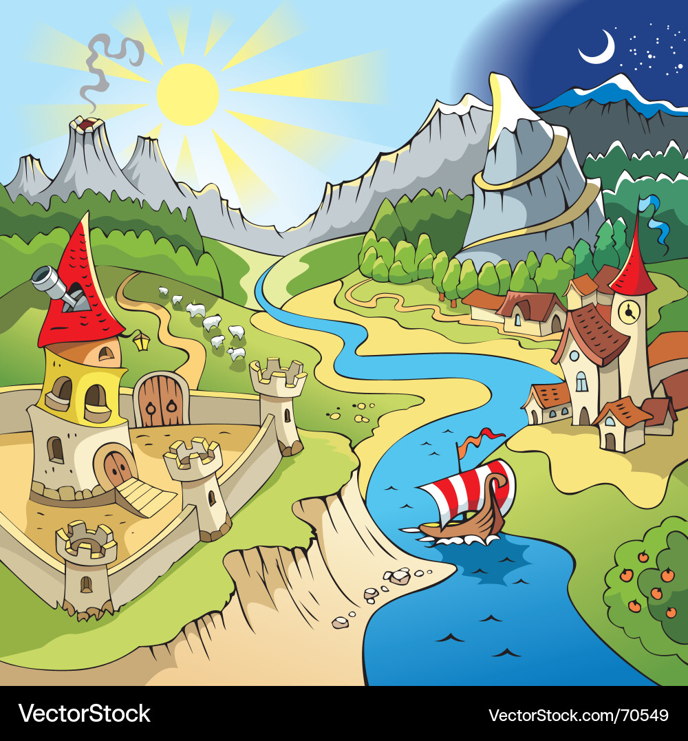 Fairy-tale landscape Royalty Free Vector Image