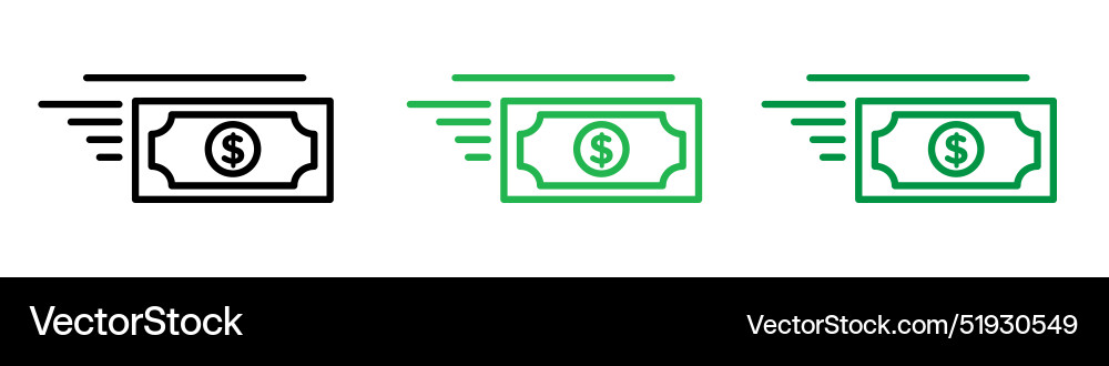 Fast pay icon logo set Royalty Free Vector Image