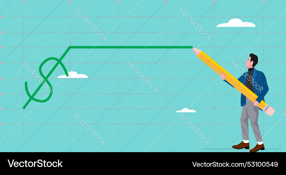 Fixed price or interest rate professional Vector Image