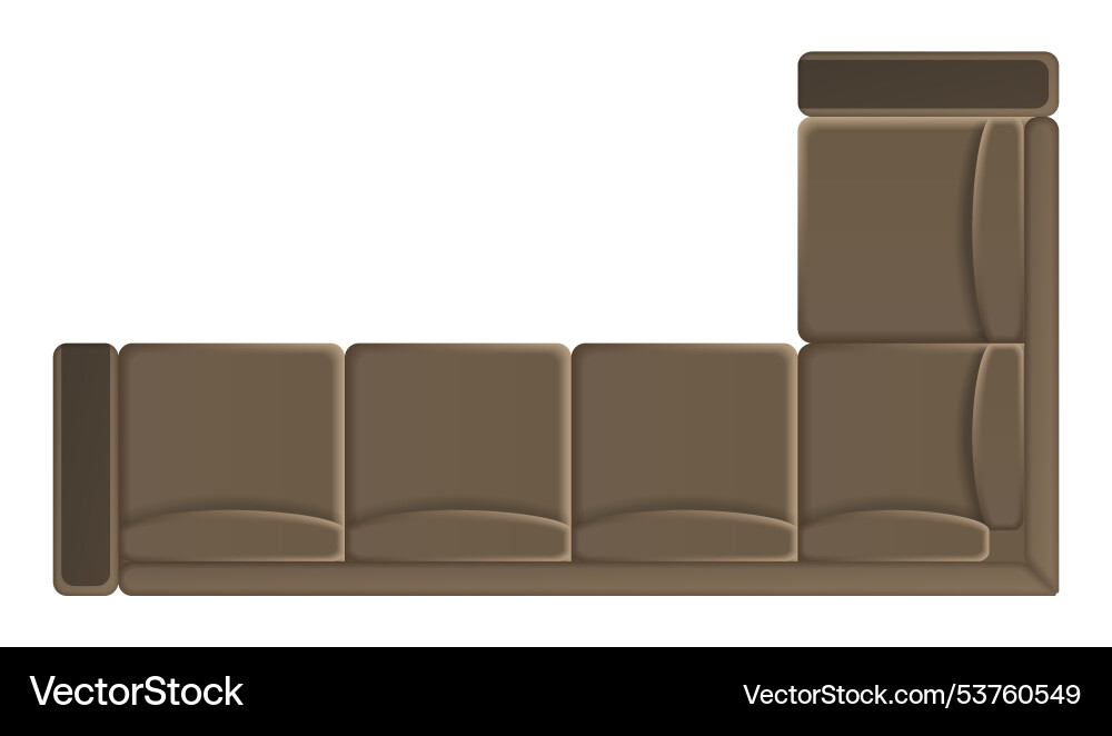 Interior furniture top view element for living Vector Image