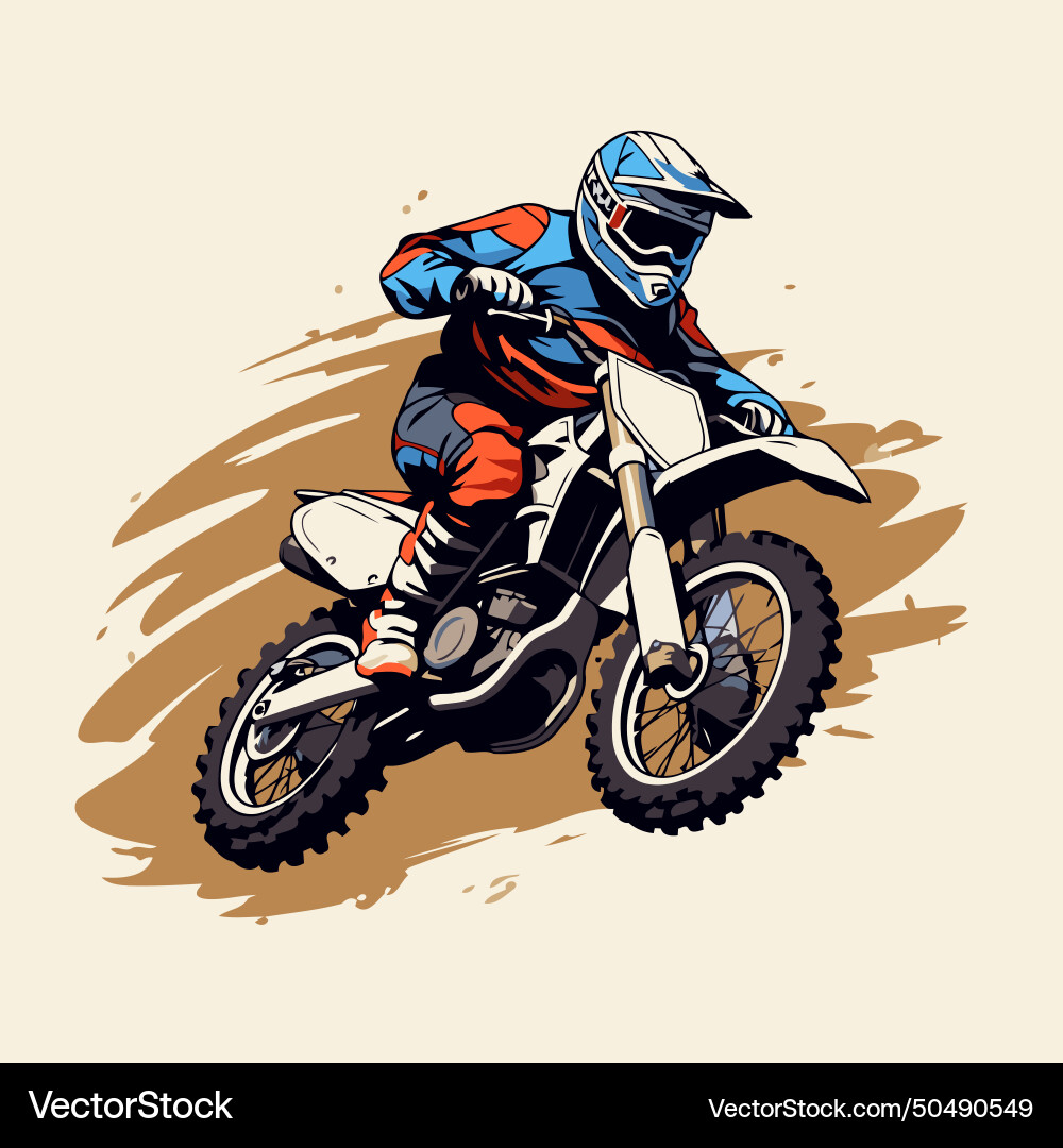 Motocross Rider Artwork Royalty Free Vector Image