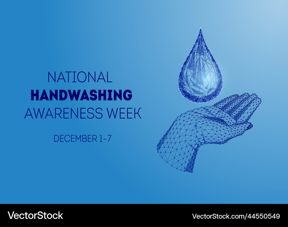National hand washing awareness week with low Vector Image