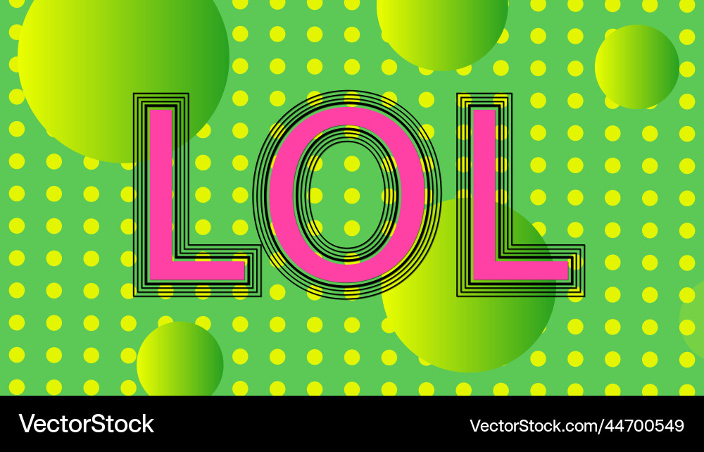 Offset stroke lol typeface Royalty Free Vector Image