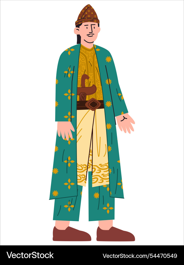 Sultan mahmud badaruddin ii palembang sultanate Vector Image