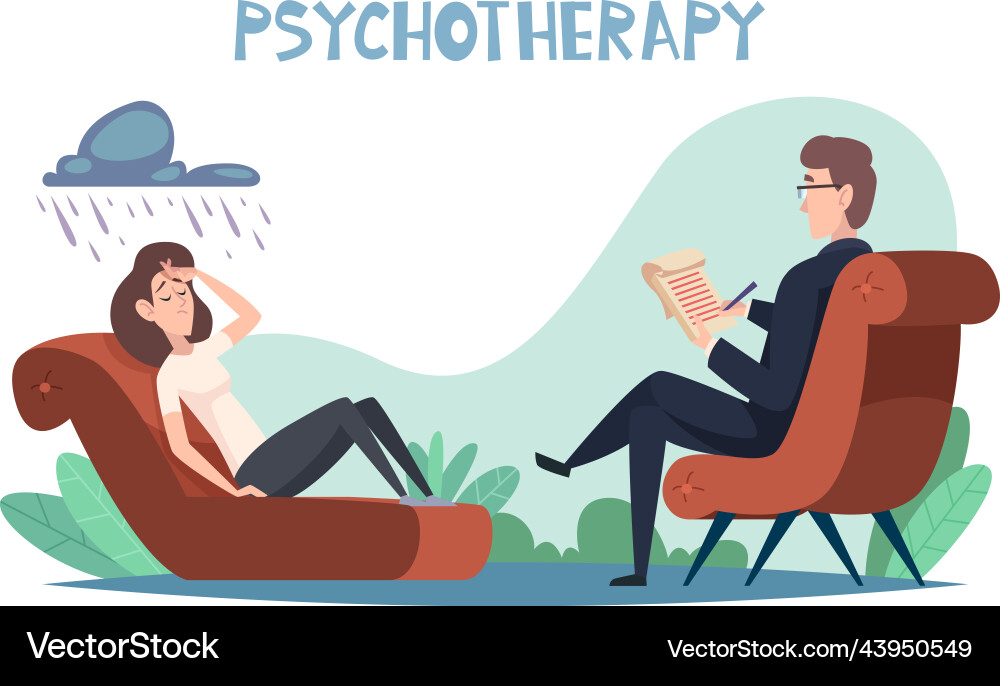 Therapy Session: Mental Health Support Royalty Free Vector