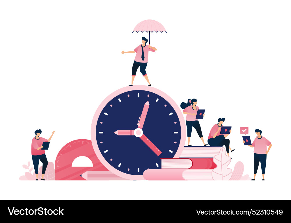Time management in education and learning can Vector Image