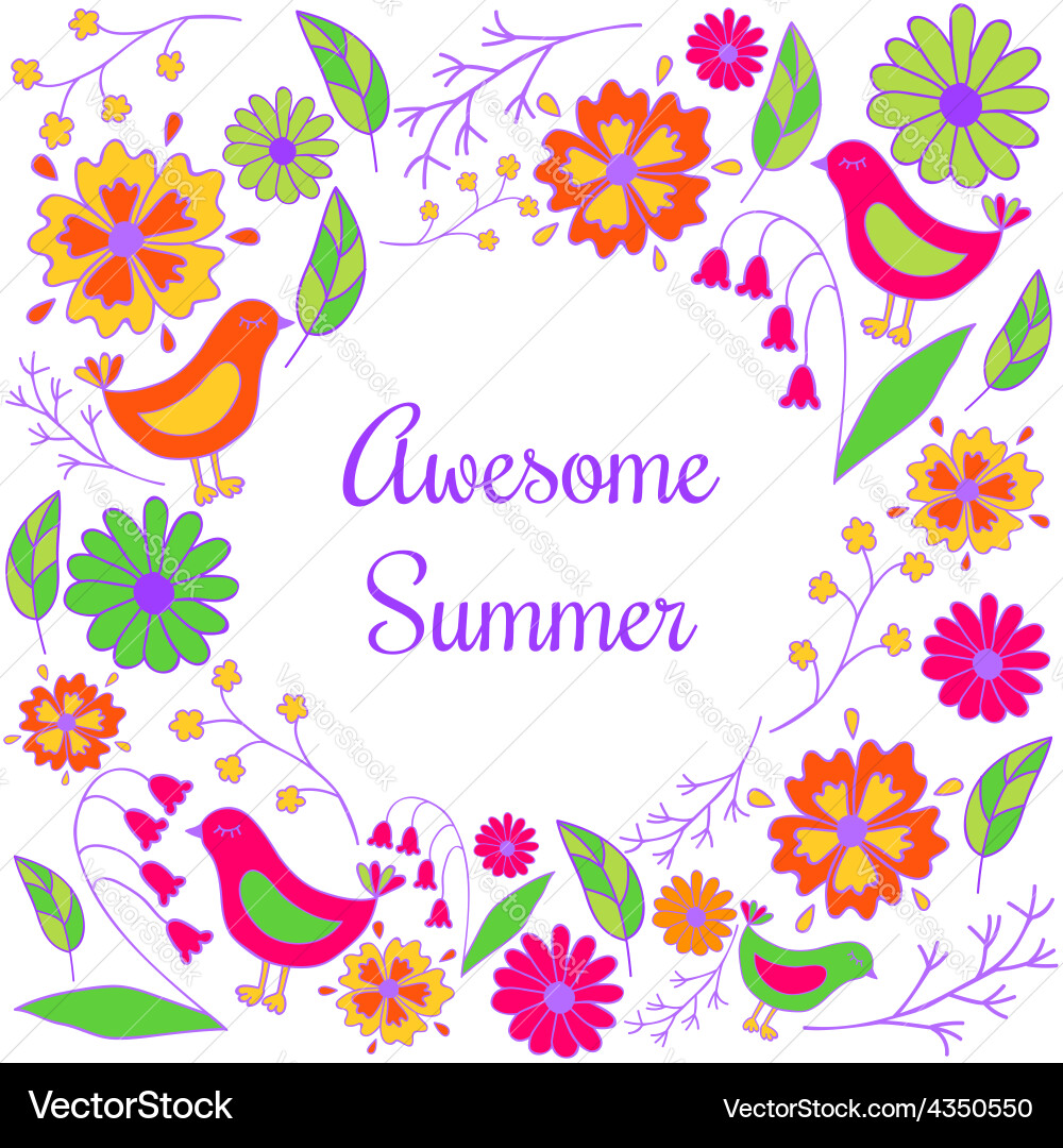 Awesome summer Royalty Free Vector Image - VectorStock