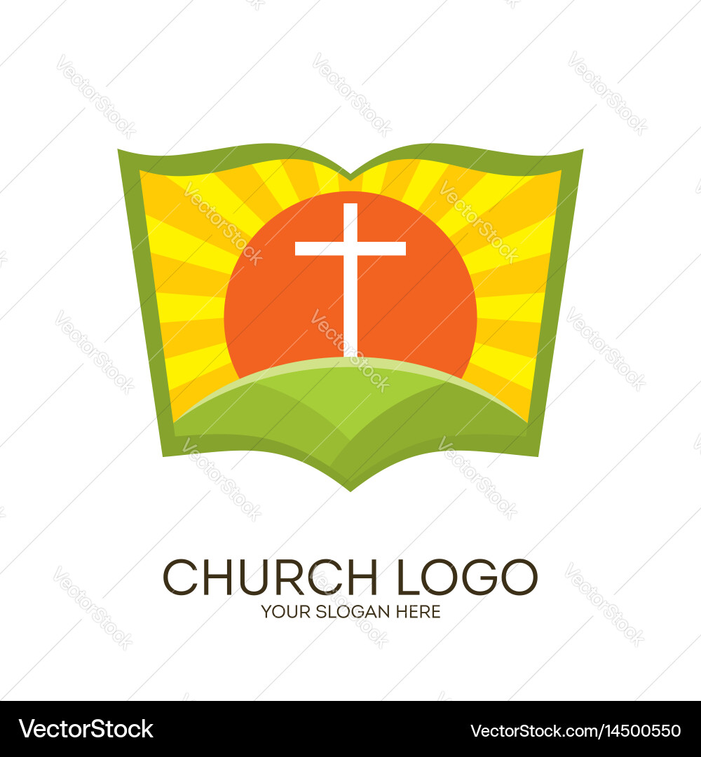 Bible sun and cross Royalty Free Vector Image - VectorStock