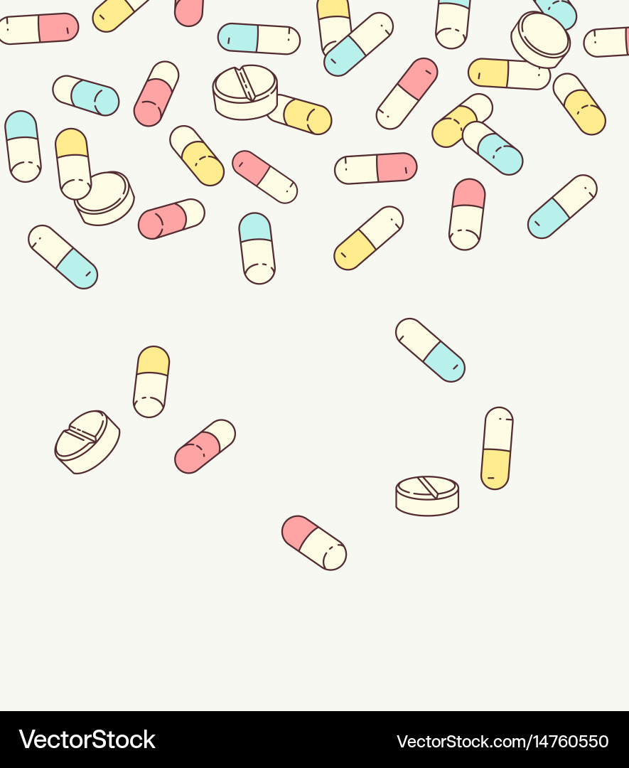 Color drugs template Royalty Free Vector Image