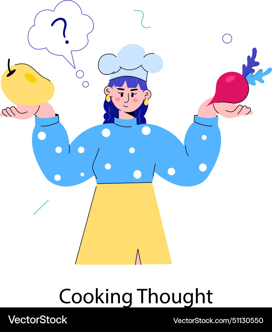 Cooking thought Royalty Free Vector Image - VectorStock