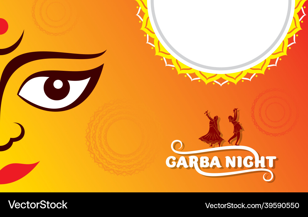 Creative poster design for shubh navratri Vector Image