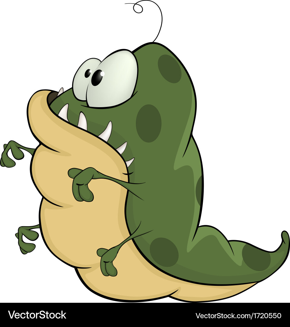 Cute Cartoon Worm Royalty Free Vector Image - VectorStock