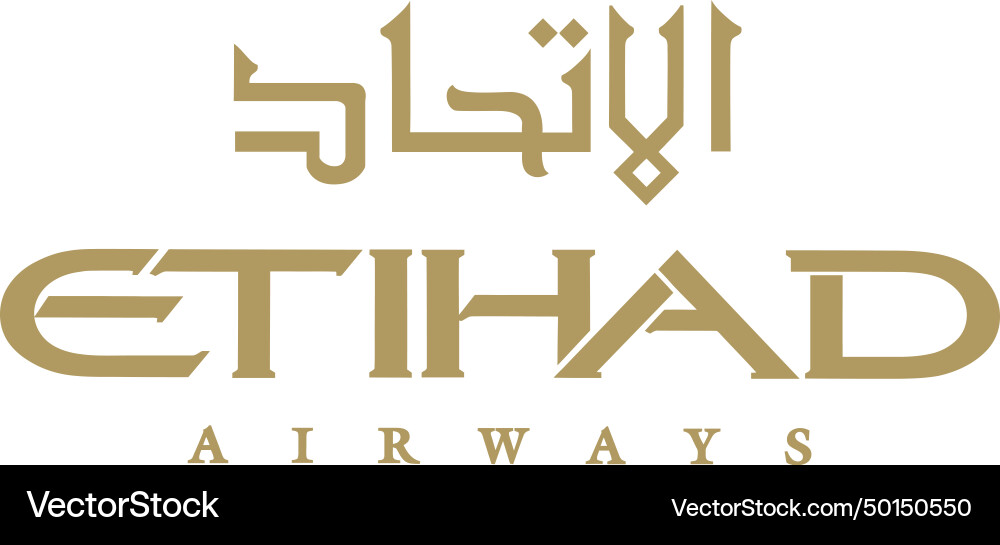 Etihad airways logo Royalty Free Vector Image - VectorStock