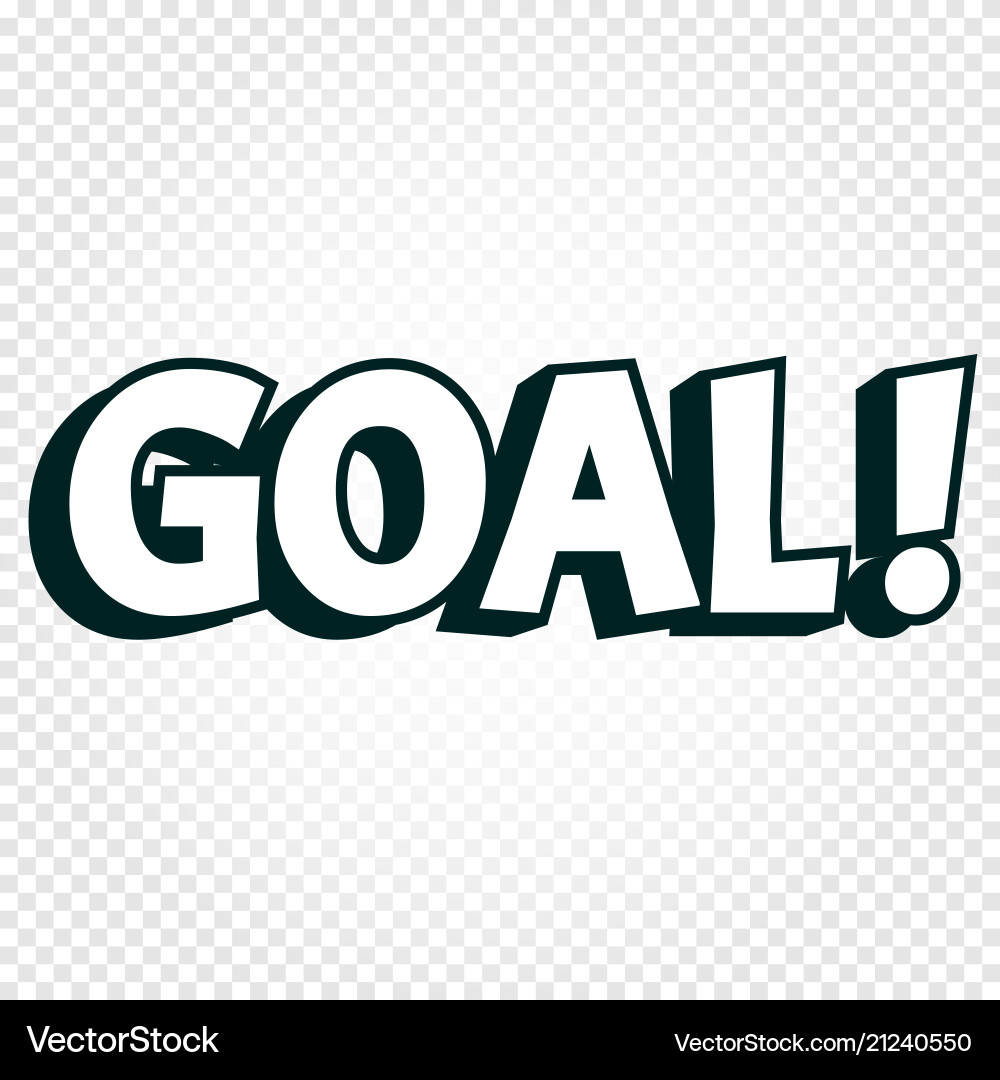 Goal icon comics cloud with halftone shadow Vector Image