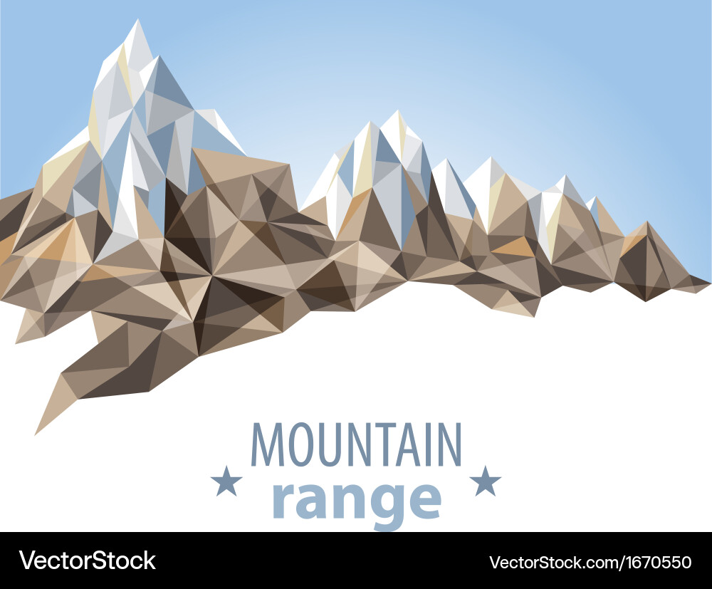 Mountain range Royalty Free Vector Image - VectorStock