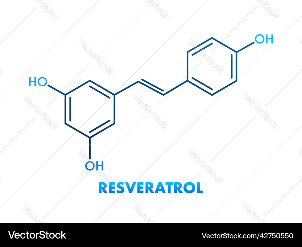 Resveratrol formula great Royalty Free Vector Image