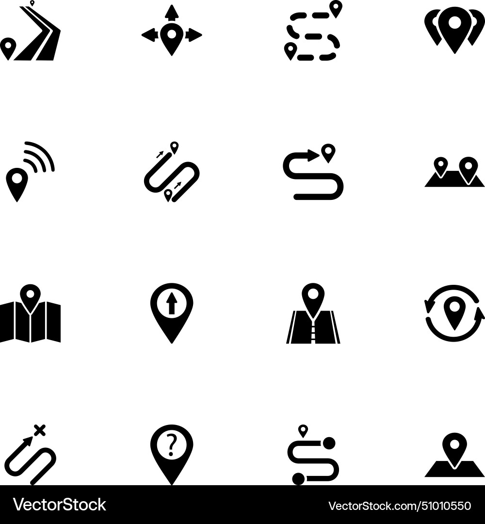Route icon - expand to any size change Royalty Free Vector