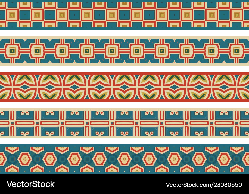 Seamless decorative borders Royalty Free Vector Image