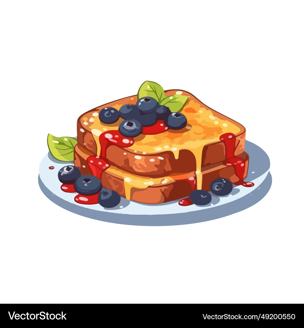 Sliced sandwich toast bread plating presentation Vector Image